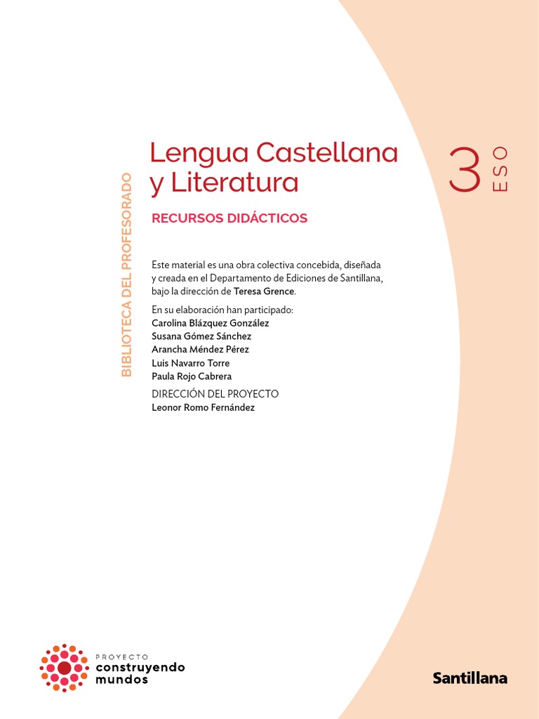 Recursos Didacticos Lengua Castellana y Literatura 3ESO CM | PDF | Aprendizaje | Comunicación