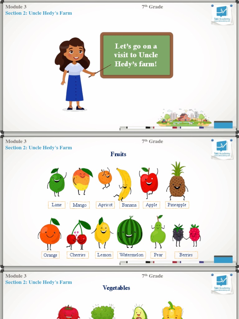 Section 2 Uncle Hedy's Farm Exercices | PDF | Pronoun | Tomato