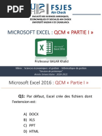 QCM - Microsoft Word - Excel - PowerPoint | PDF | Microsoft Word | Microsoft Excel