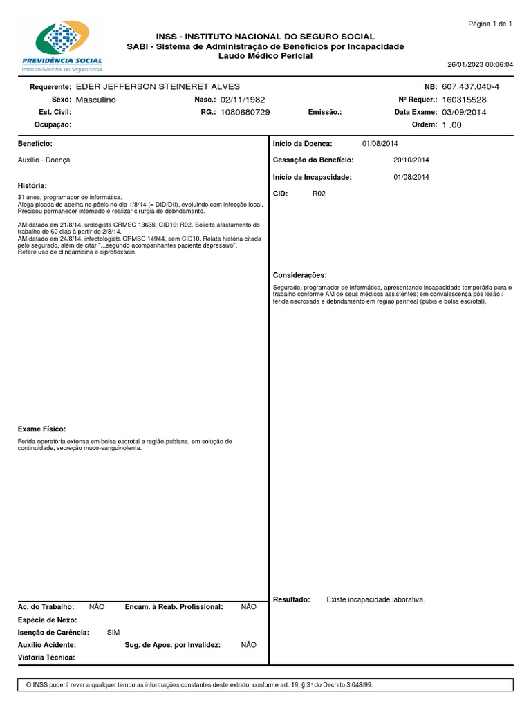 Laudos Medicos | PDF | Especialidades médicas | Sistema de saúde