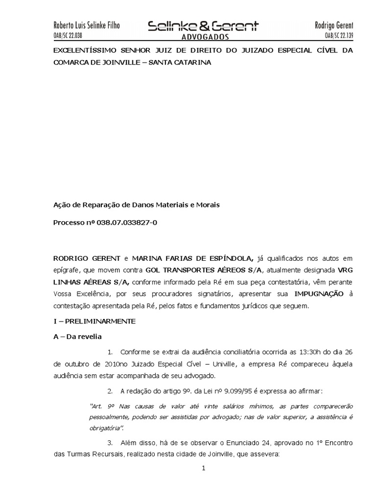 Modelo de Impugnação | PDF