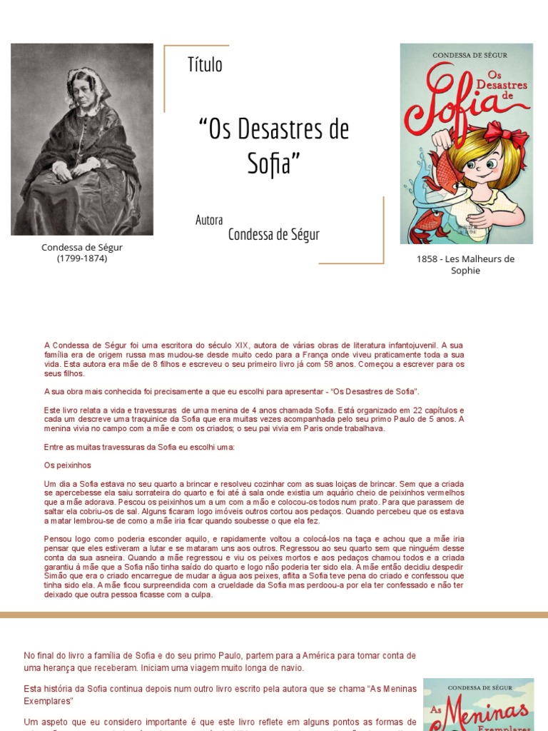 Os Desastres de Sofia | PDF