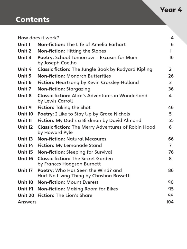 Year 4 Comprehension Samples | PDF