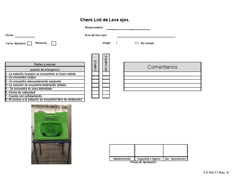 A Check List Lava Ojos | PDF