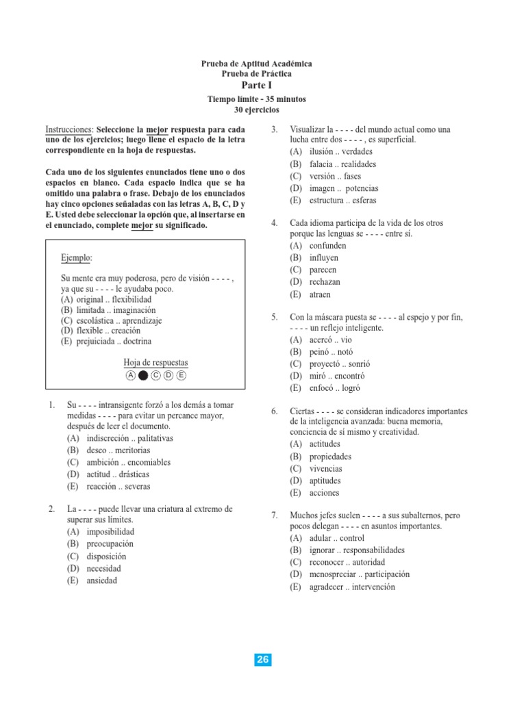 Guia de Estudio Prueba Aptitud Academica | PDF | Vino | champán