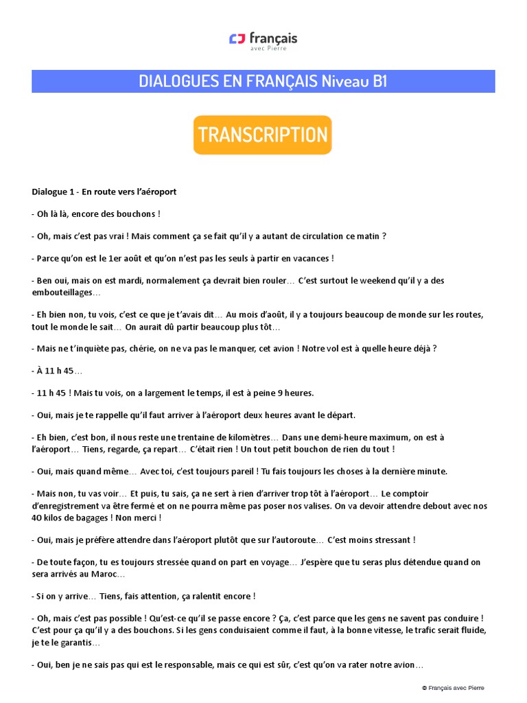 Dialogue B1 | PDF | Théâtre | Cinématographie