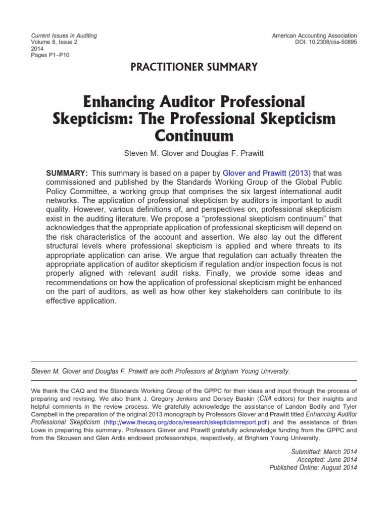 Enhancing Auditor Professional | PDF | Audit | Accounting
