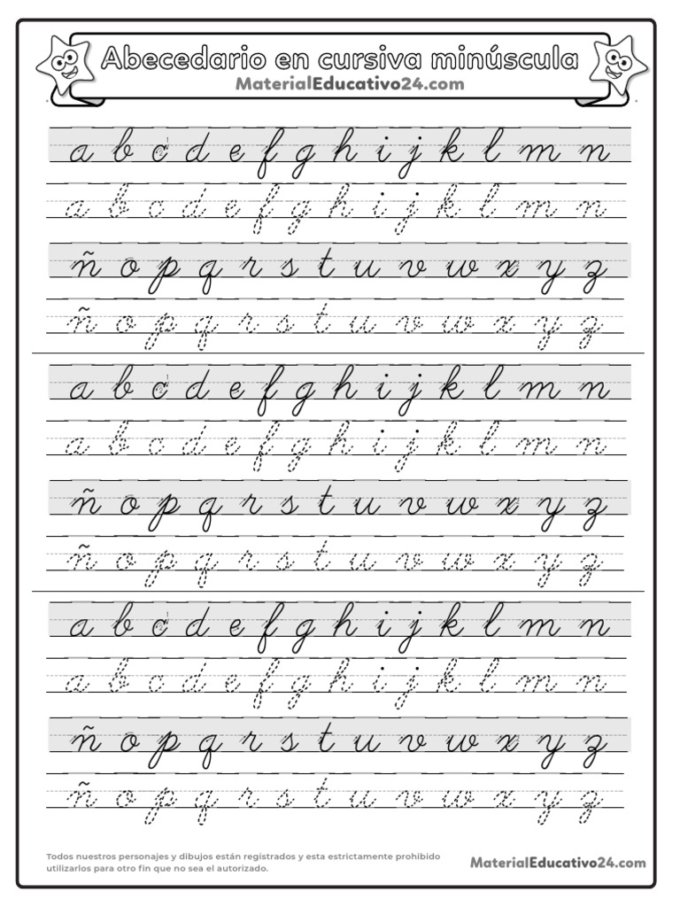 Abecedario en Cursiva Minuscula | PDF | Ciencias sociales