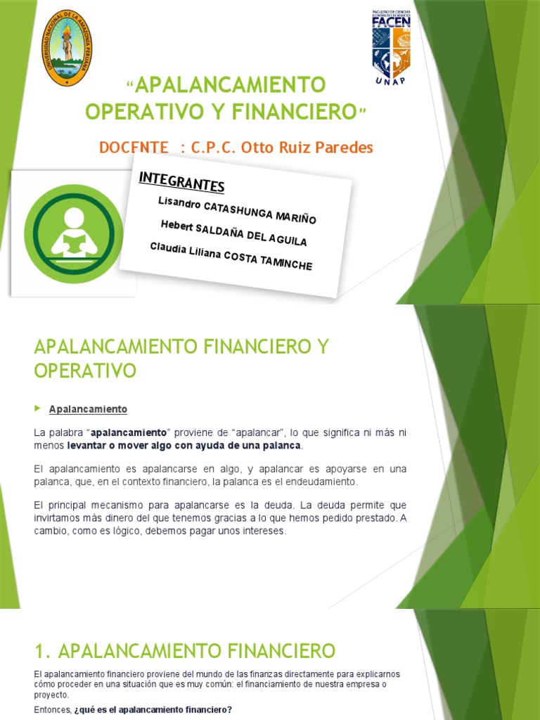 Apalancamiento Operativo y Financiero - 1 (2) (1) | PDF | Apalancamiento (Finanzas) | Deuda