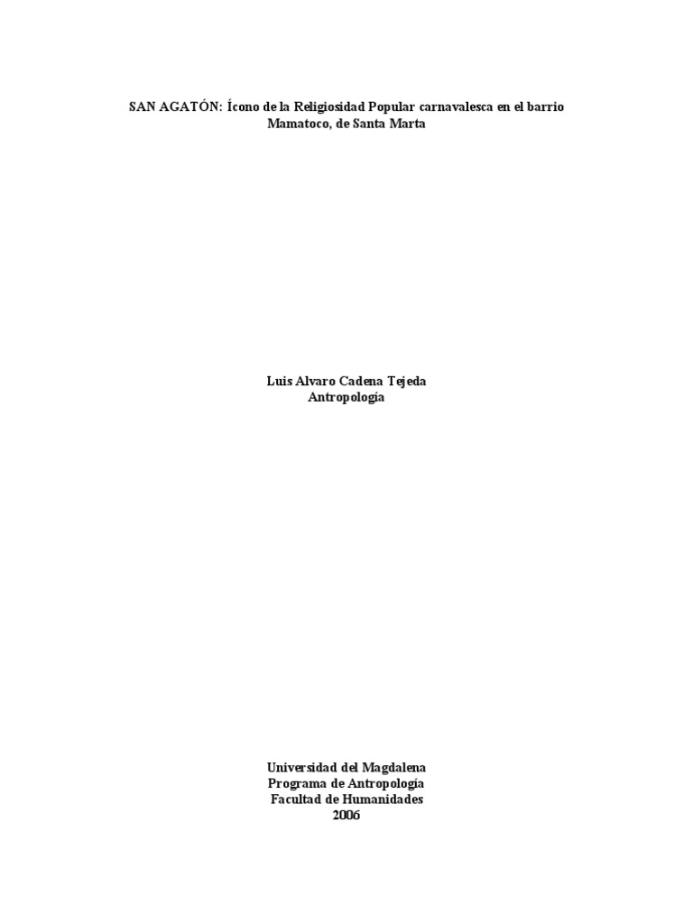 San Agaton | PDF | Iglesia Católica | Santo