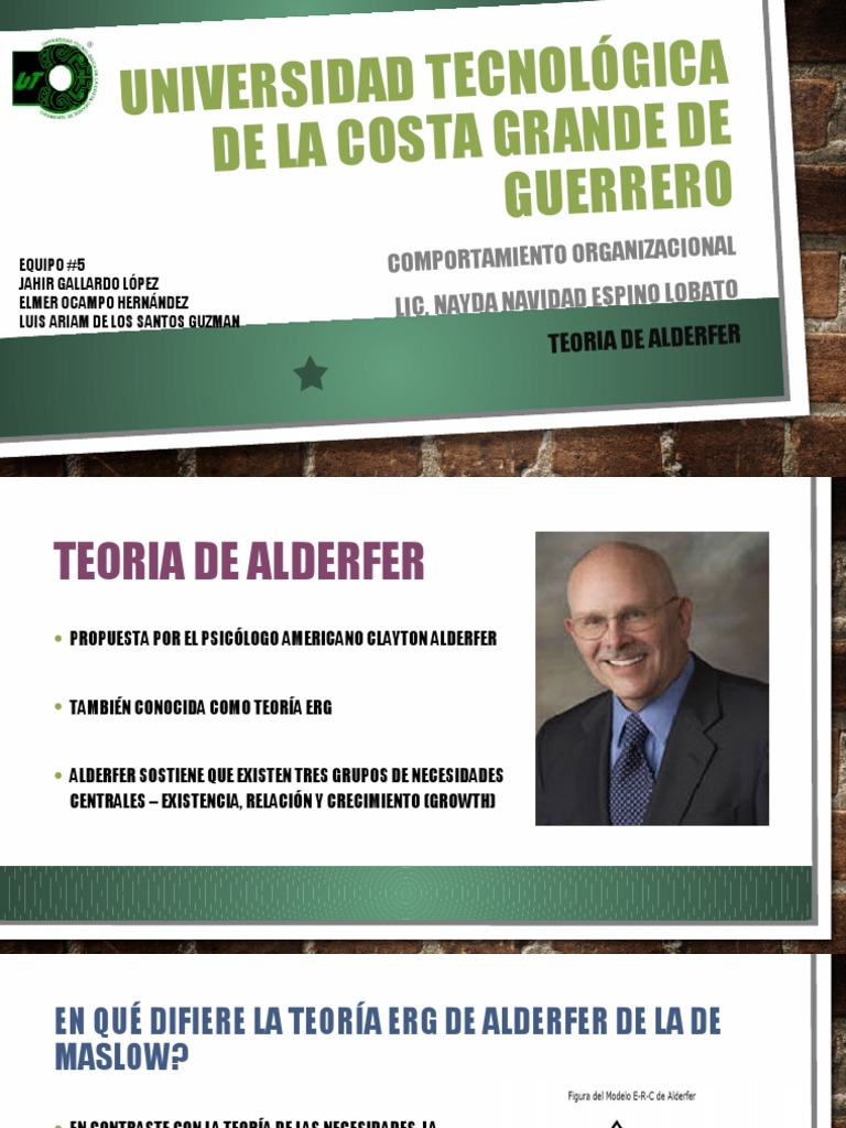 Teoria de Aldelfer - Equipo #5 | PDF | Motivacional | Motivación