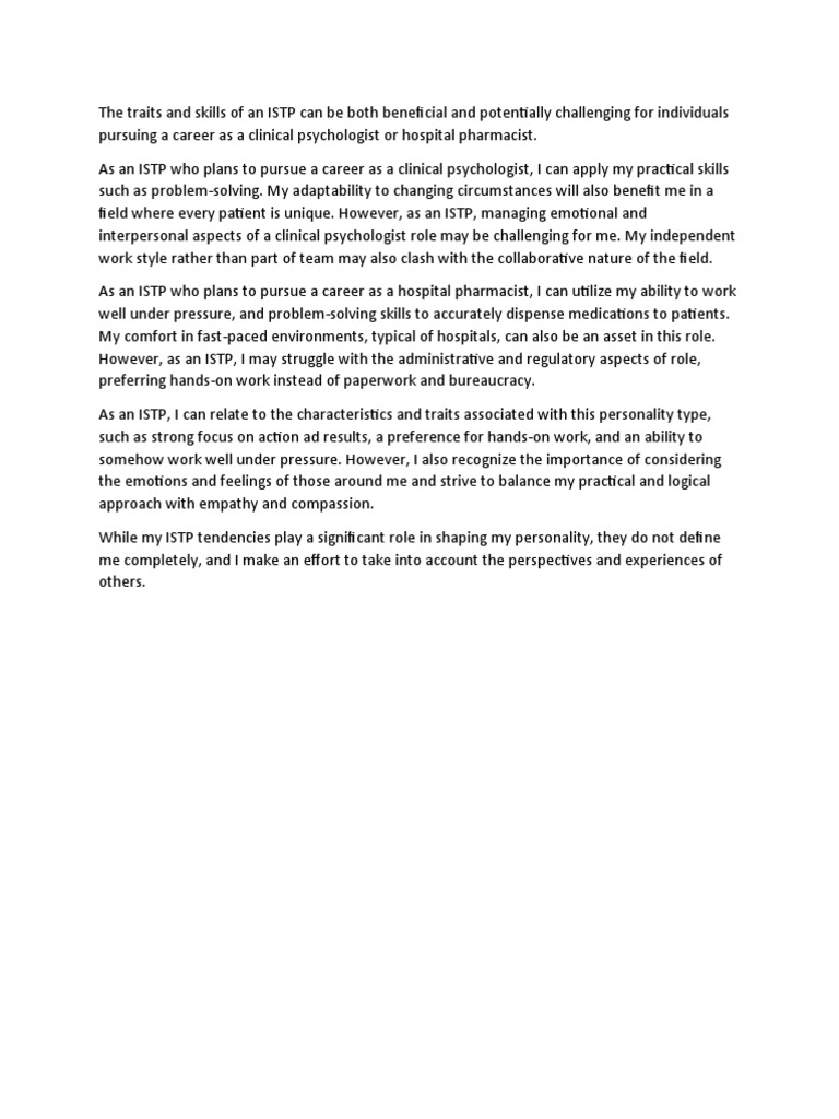 16 Personalities Reflection | PDF