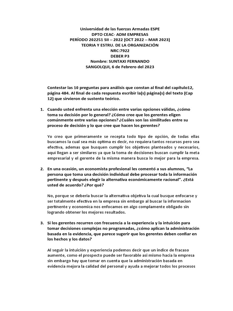 Richard Daft | PDF | Toma de decisiones