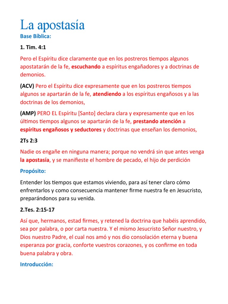 La Apostasía | PDF | Jesús | Fe