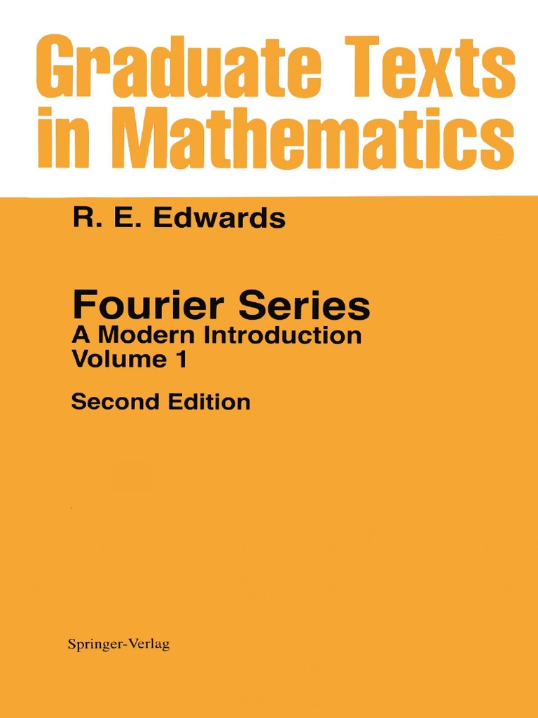 Fourier Series - 1 - R.E.Edwards | PDF | Fourier Series | Series ...