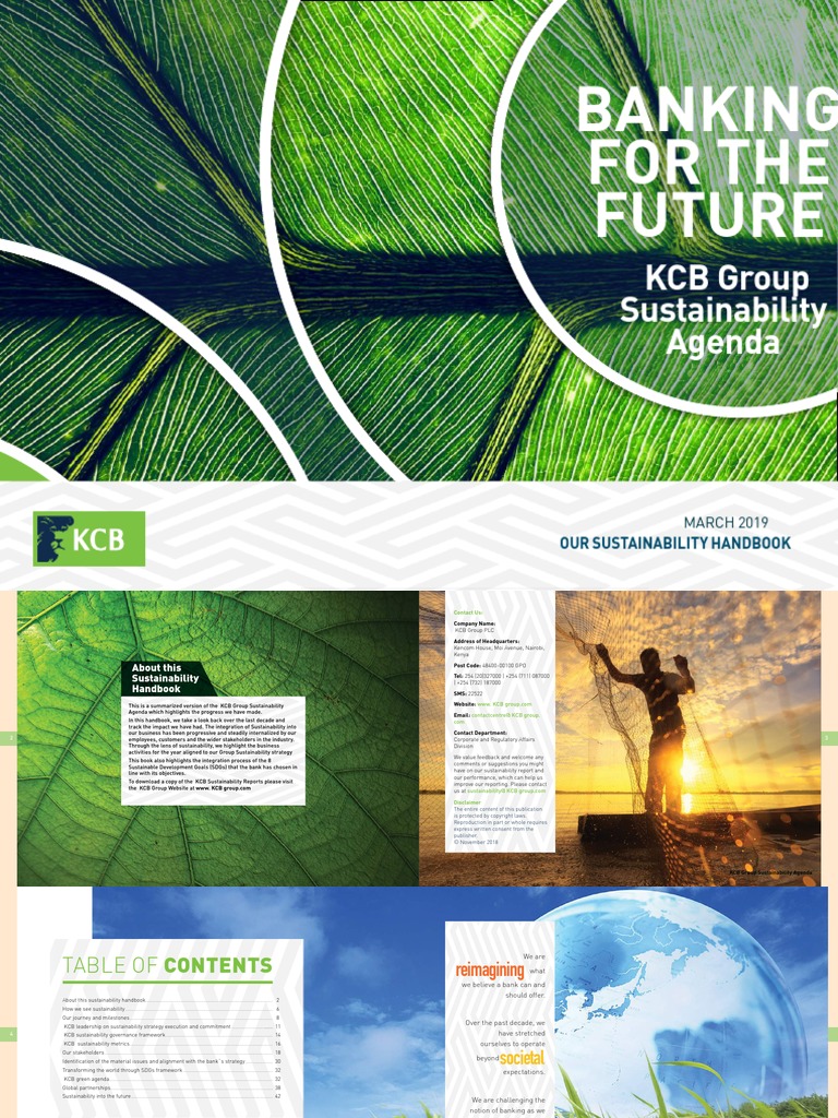 KCB Sustainability Handbook | PDF | Sustainability | Economic Growth