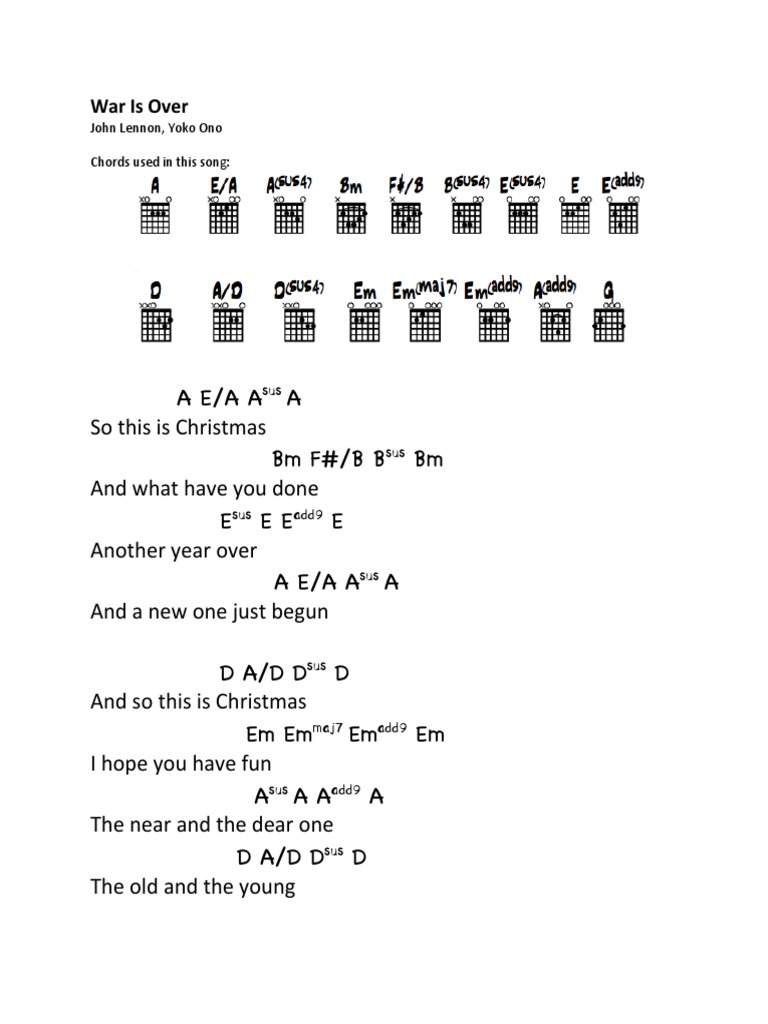Happy Christmas War Is Over Chords | PDF