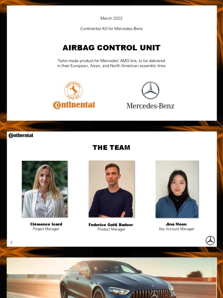 Mercedes-Benz Airbag Control Unit Proposal | PDF | Mercedes Benz | Return On Investment