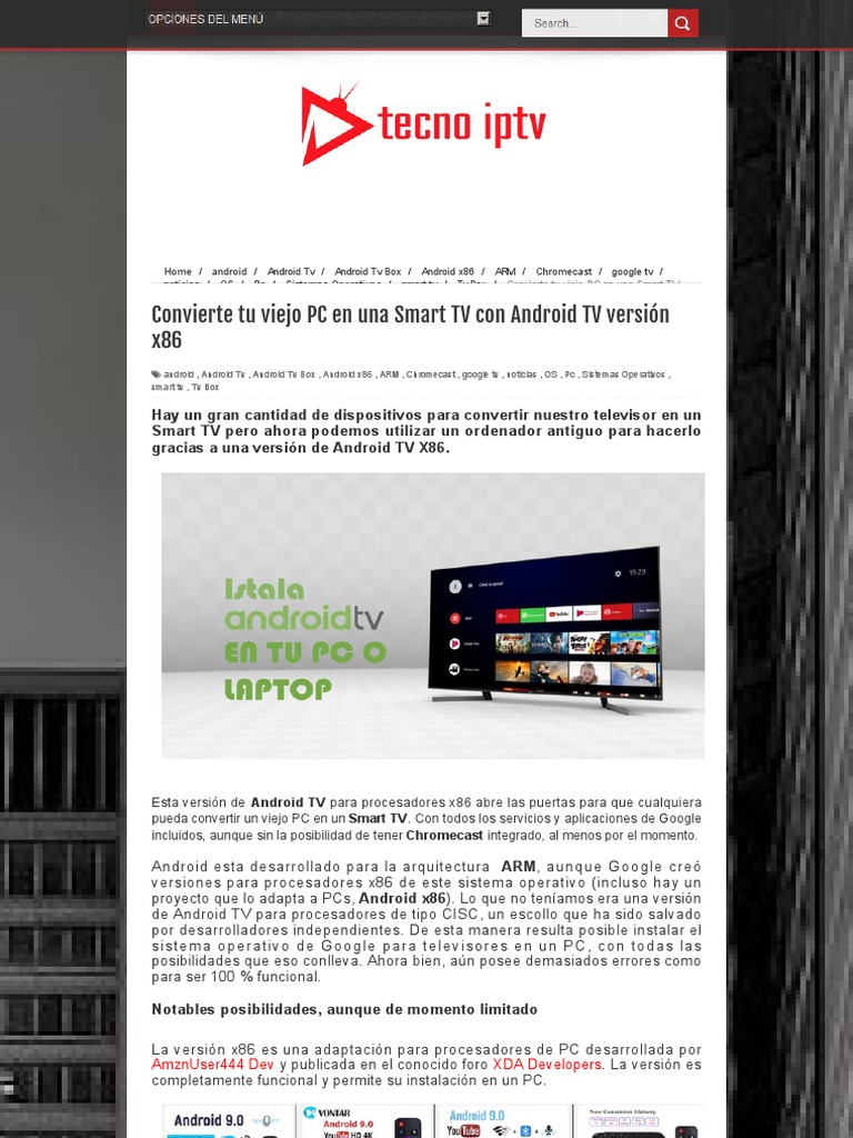 Convierte Tu Viejo PC en Una Smart TV Con Android TV Versión x86 ...