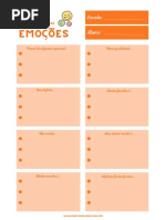 Bingo das Emoções: Atividade Educativa | PDF