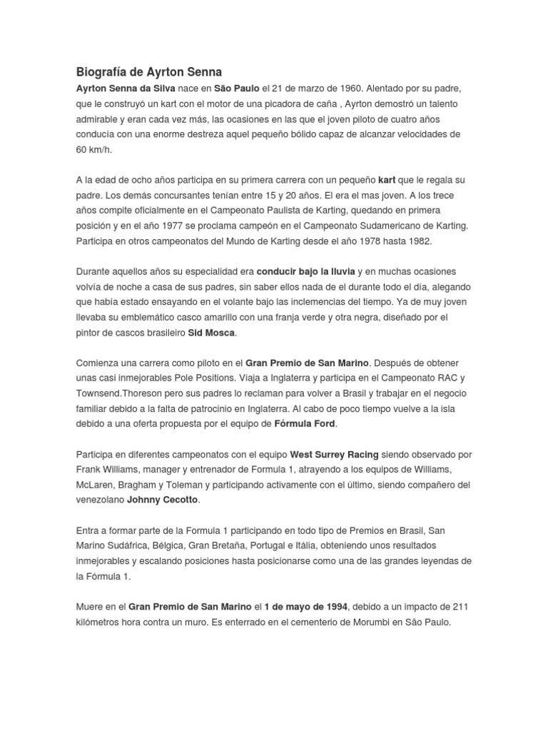 Ayrton Senna | PDF