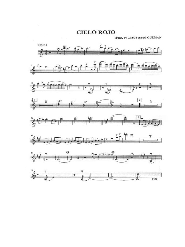 Cielo-Rojo Violin 1 | PDF