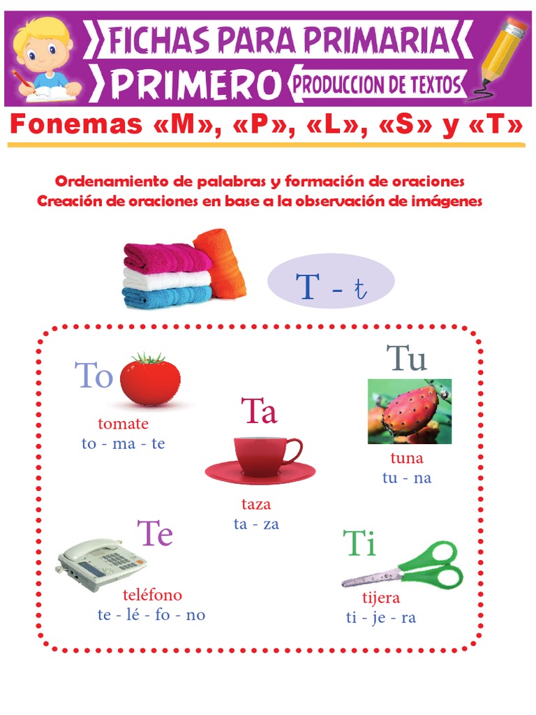 Fonema T para Primer Grado de Primaria | PDF