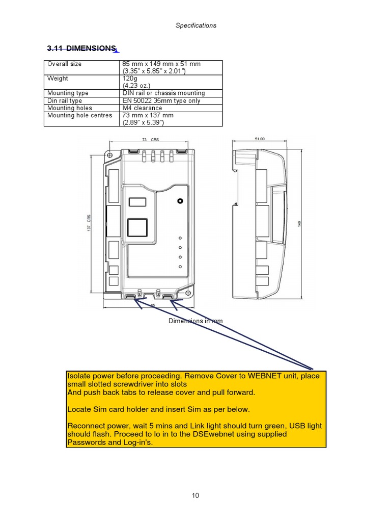 Insert Sim Instructions WEBNET | PDF