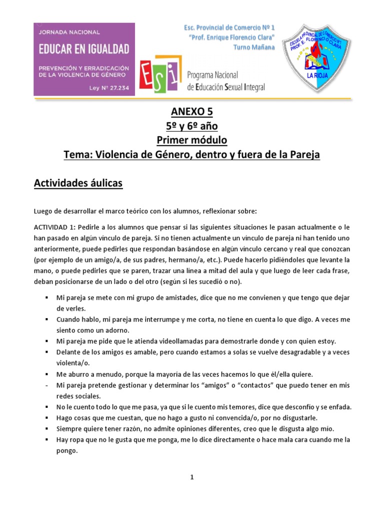 Anexo 5 - 5to y 6to Año - Modulo I | PDF