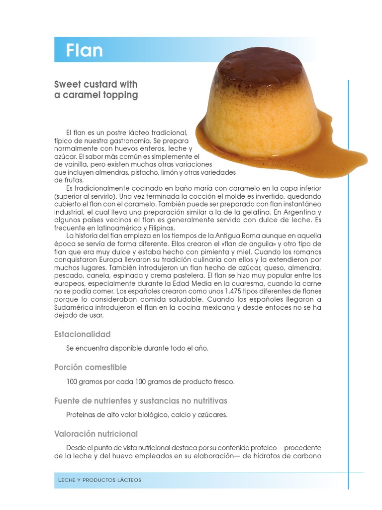 Flan | PDF | Postres | Alimentos