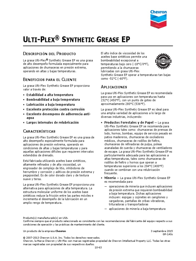 Ultiplex | PDF | Lubricante | Materia suave