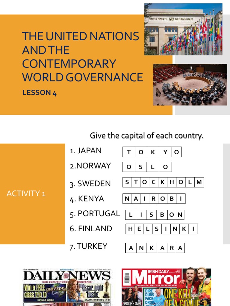 Understanding Global Governance and the UN | PDF | United Nations ...