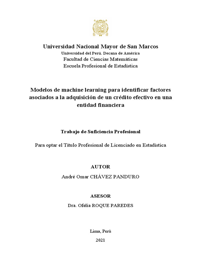 Modelos de Machine Learning para Identificar Factores | PDF ... Modelos de Machine Learning para Identificar Factores | PDF ...