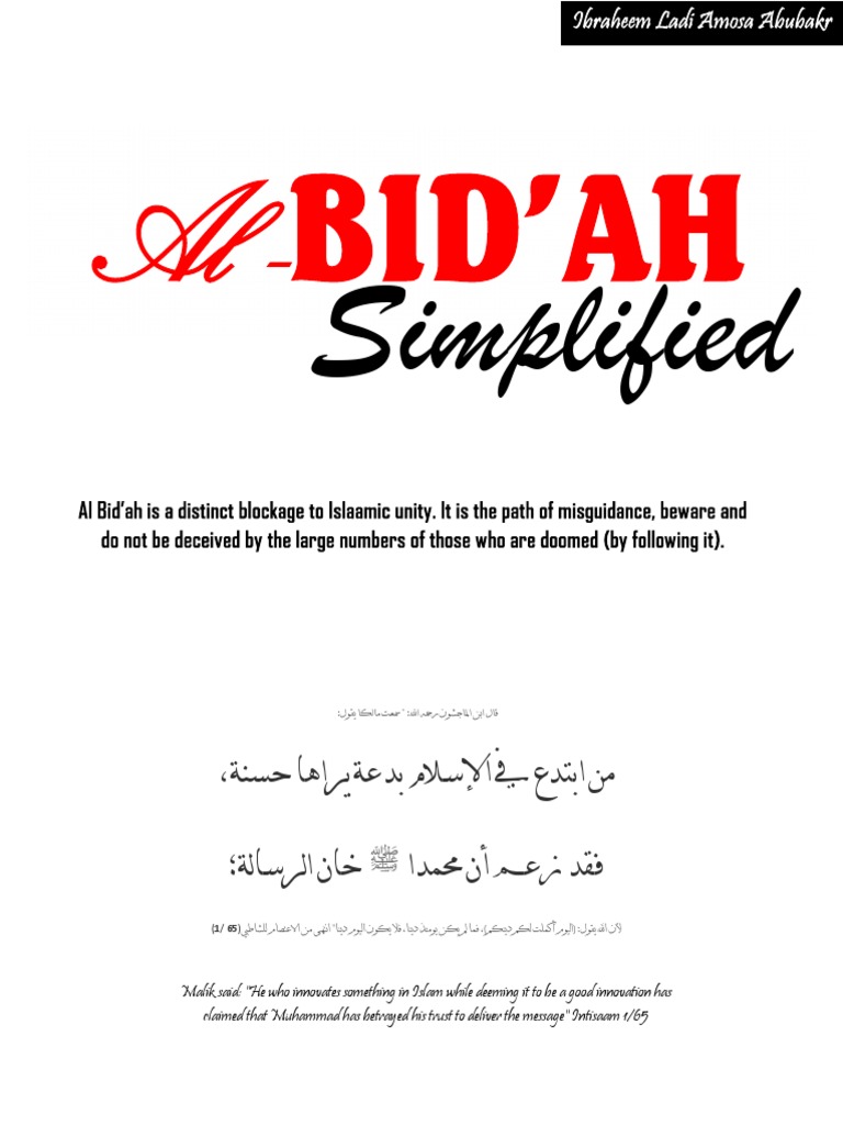Al Bid'ah Simplifed | PDF | Muhammad | Hadith
