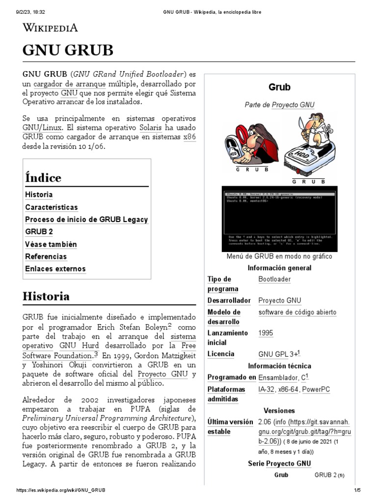 Gnu Grub | PDF | Ingeniería Informática | Unix