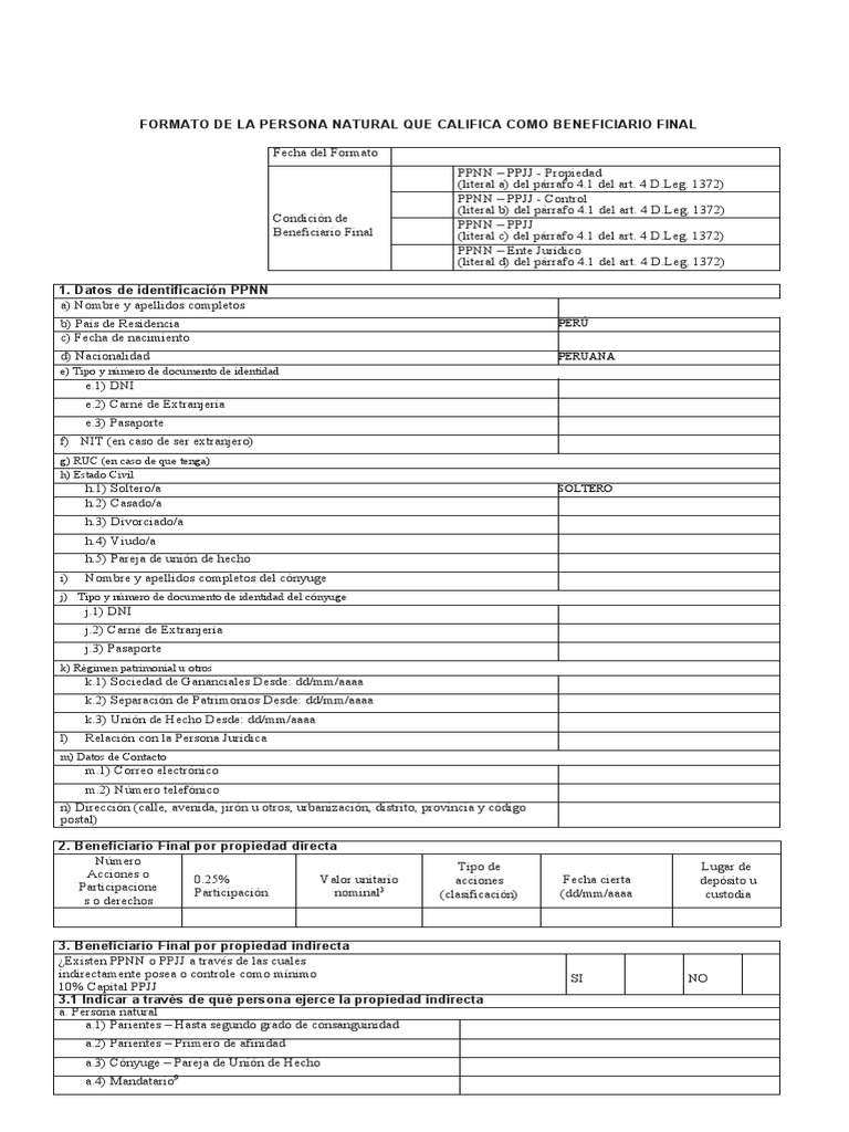 Formato de Beneficiario Final 2022 | PDF | Justicia | Crimen y violencia Formato de Beneficiario Final 2022 | PDF | Justicia | Crimen y violencia