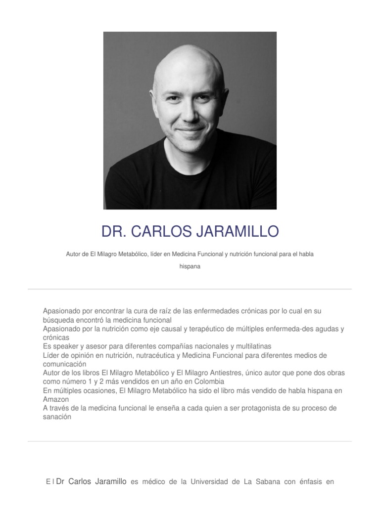 DR Carlos Jaramillo | PDF | Medicina | Nutrición