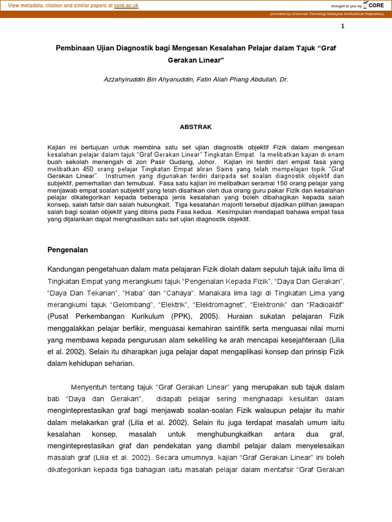 Graf Gerakan Linear | PDF