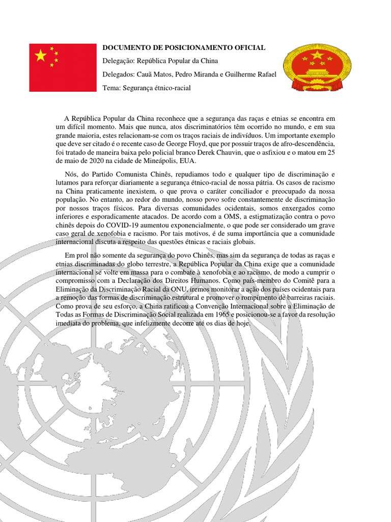 Documento de Posicionamento Oficial | PDF