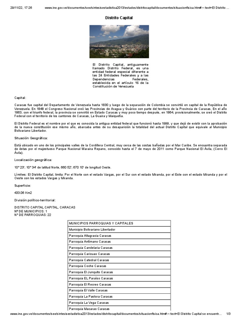 Geografía y Clima del Distrito Capital | PDF | Clima | Geografía Física
