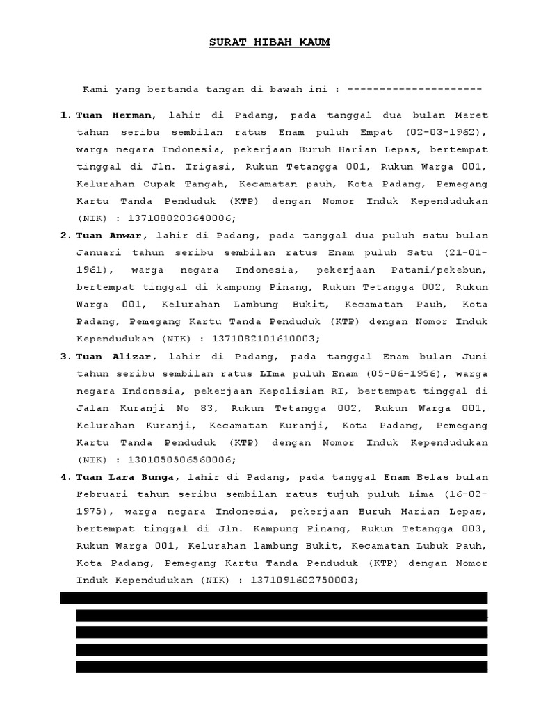 Surat Hibah | PDF