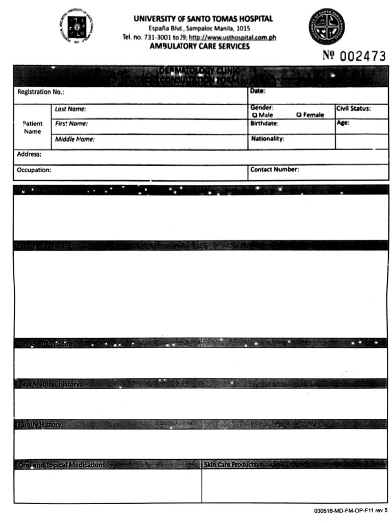 OPD Forms (Blank) | PDF