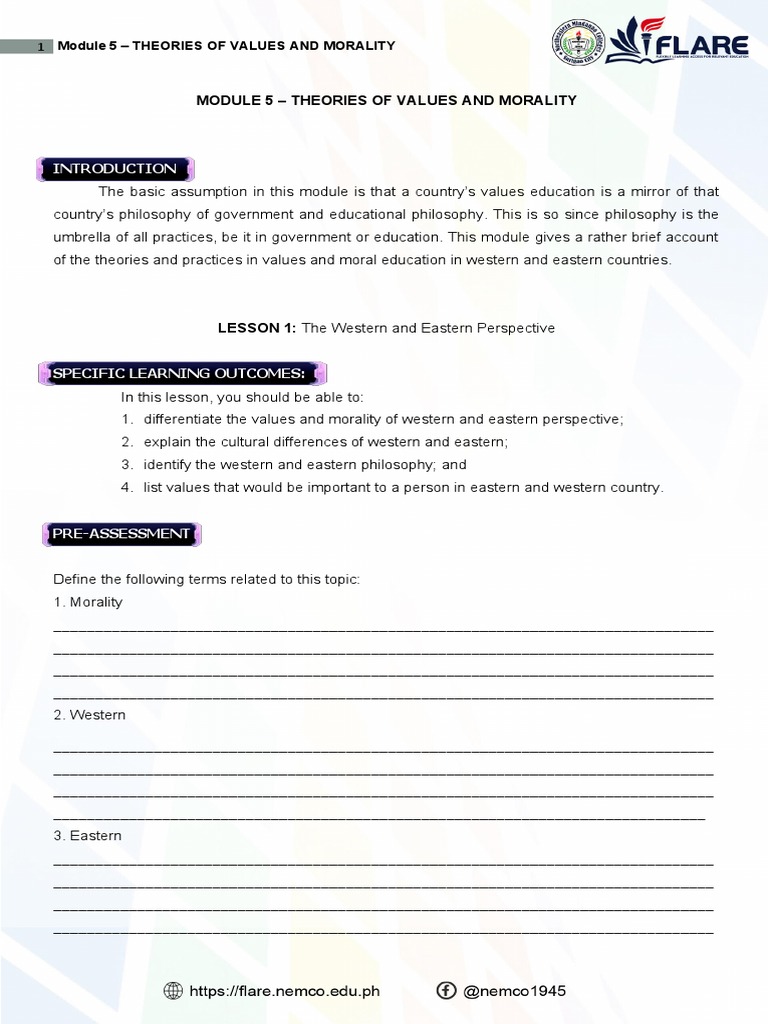 Val-Ed Final M5 L1 | PDF | Morality | Virtue