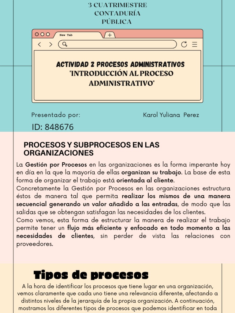 Actividad 2 Proesos Administrativos Karol | PDF | Planificación | Marketing