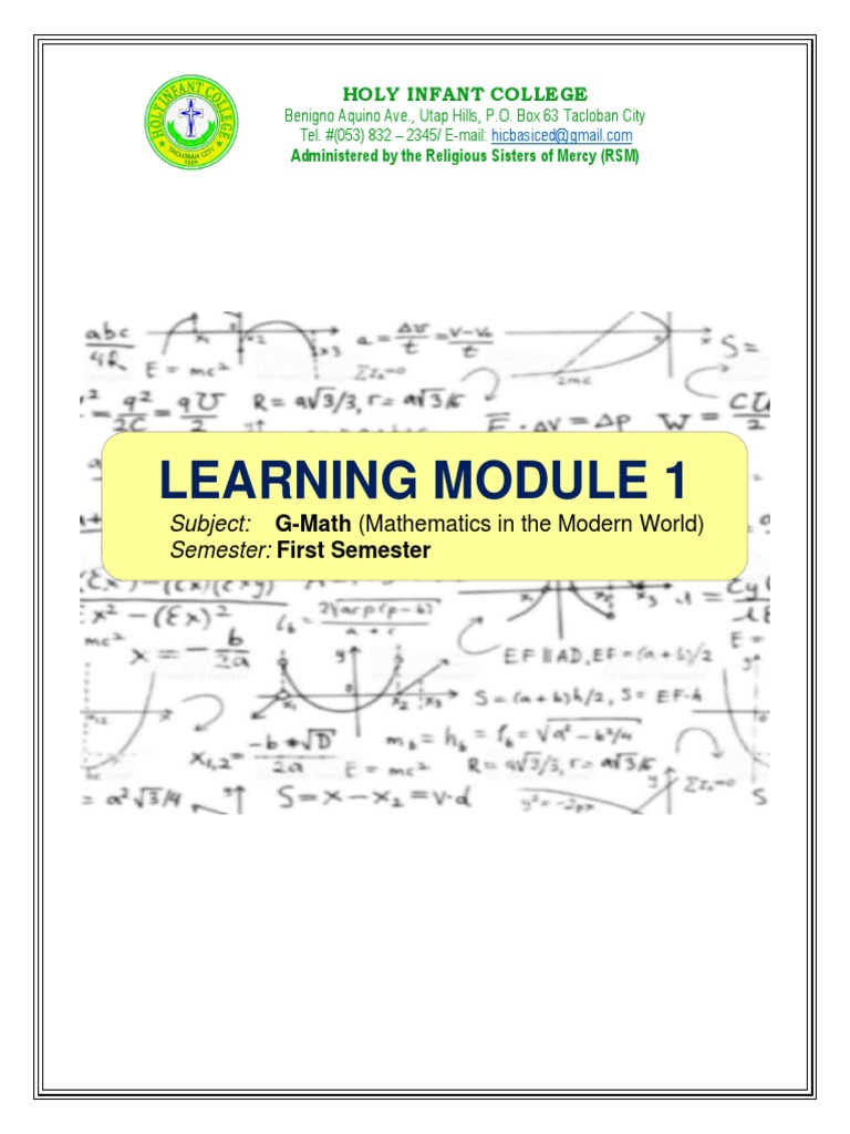 Gmath Continuation Module 1 | PDF | Pattern | Mathematical Proof