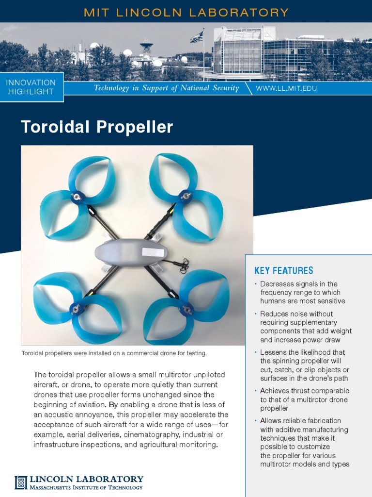 TVO Technology Highlight 41 Toroidal Propeller | PDF | Unmanned Aerial Vehicle | Noise