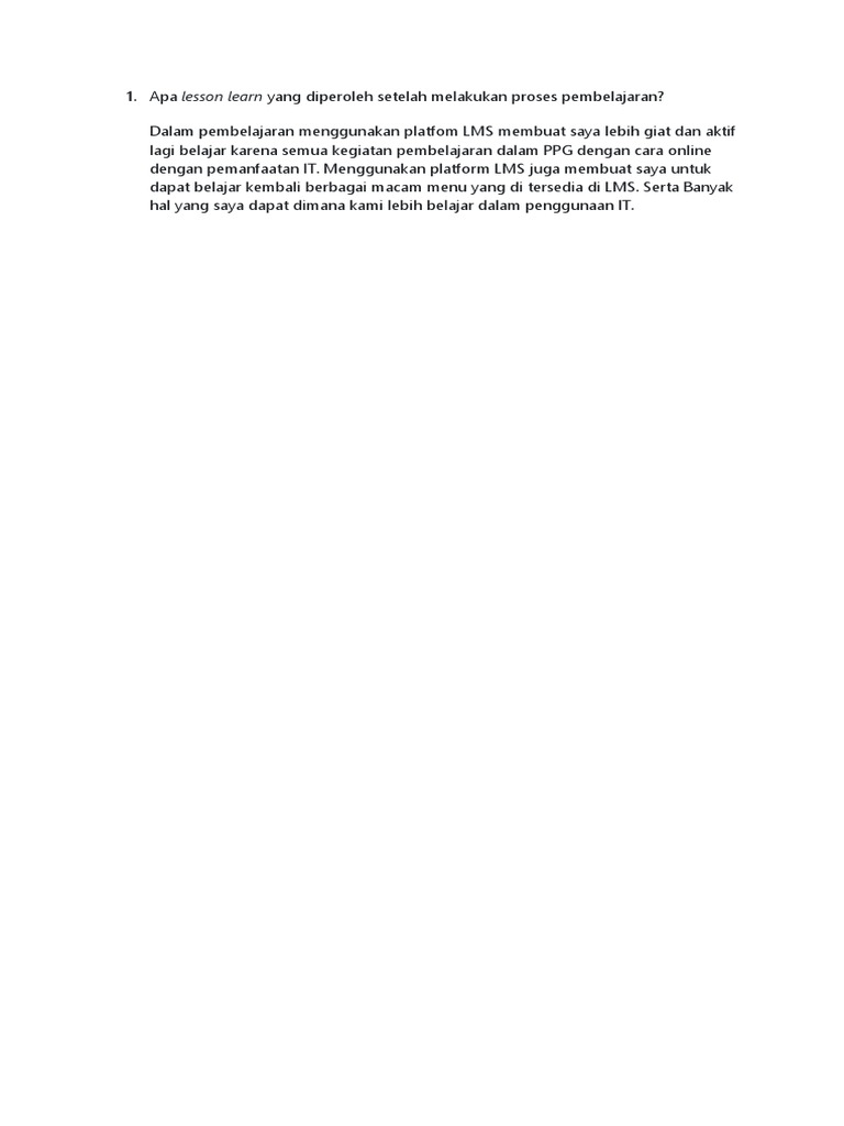 Pembelajaran Efektif dengan LMS IT | PDF | Ilmu Sosial