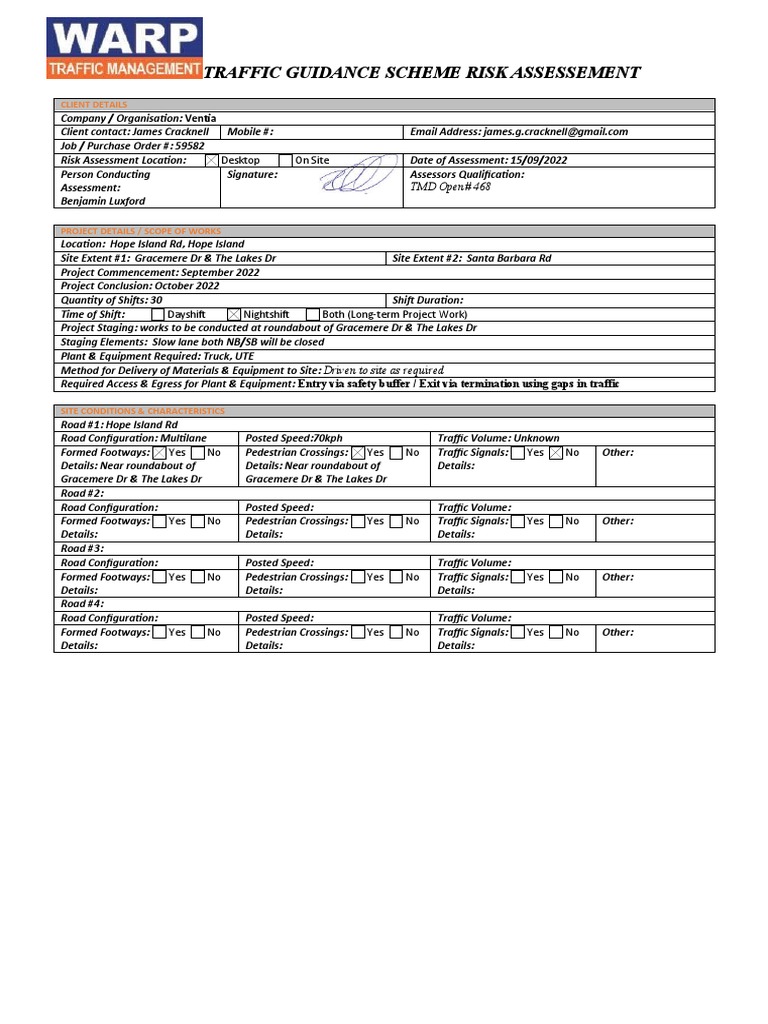 Risk Assessment | PDF | Traffic | Road
