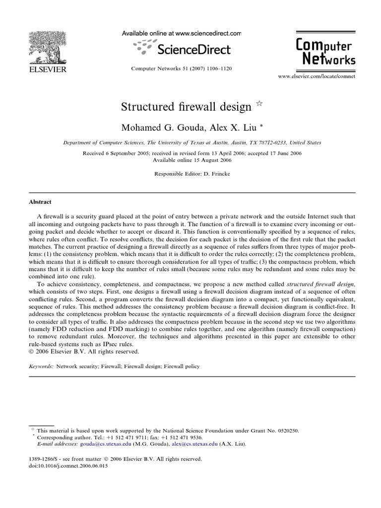 Structured Firewall Design | PDF | Router (Computing) | Firewall ...