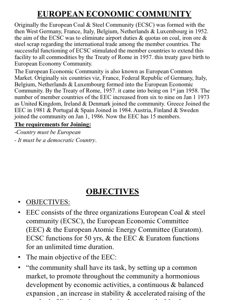 EEC | PDF | European Economic Community | European Union